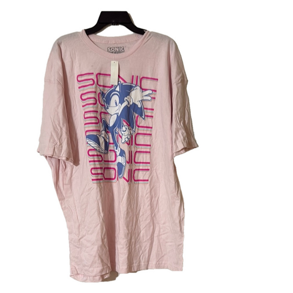 Shirts | Nwot Sonic The Hedgehog Pink Graphic Tshirt 3xl | Poshmark